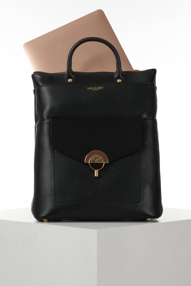 Sally Black Laptop Backpack – Luella Grey