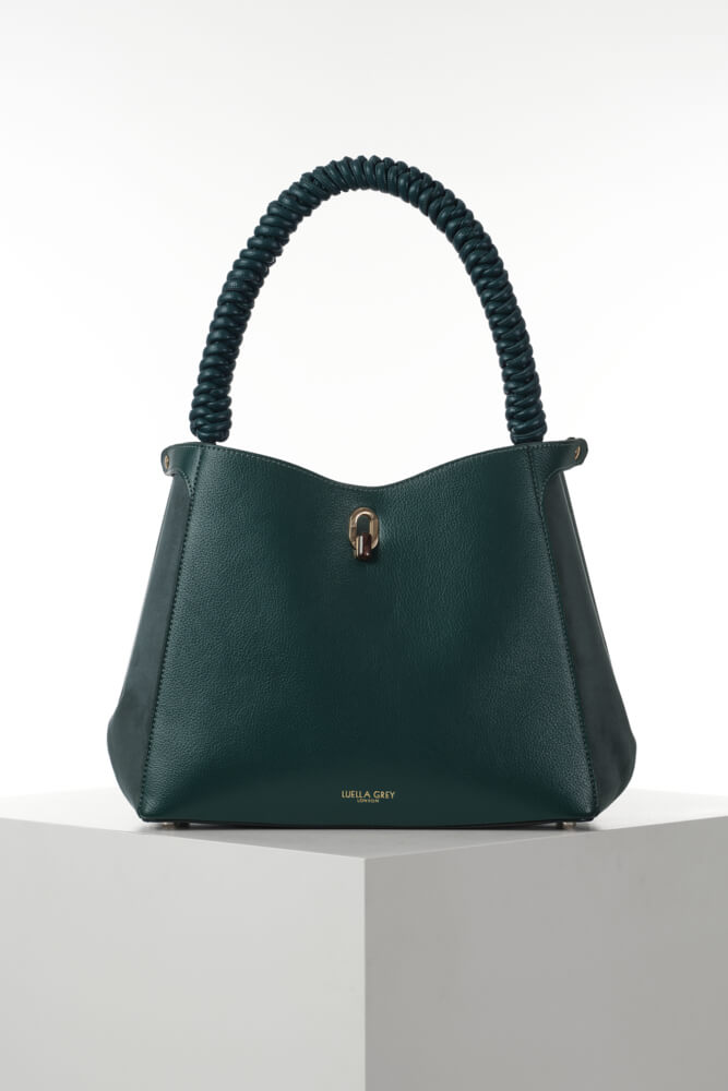 Simone Peacock Woven Handle Hobo – Luella Grey